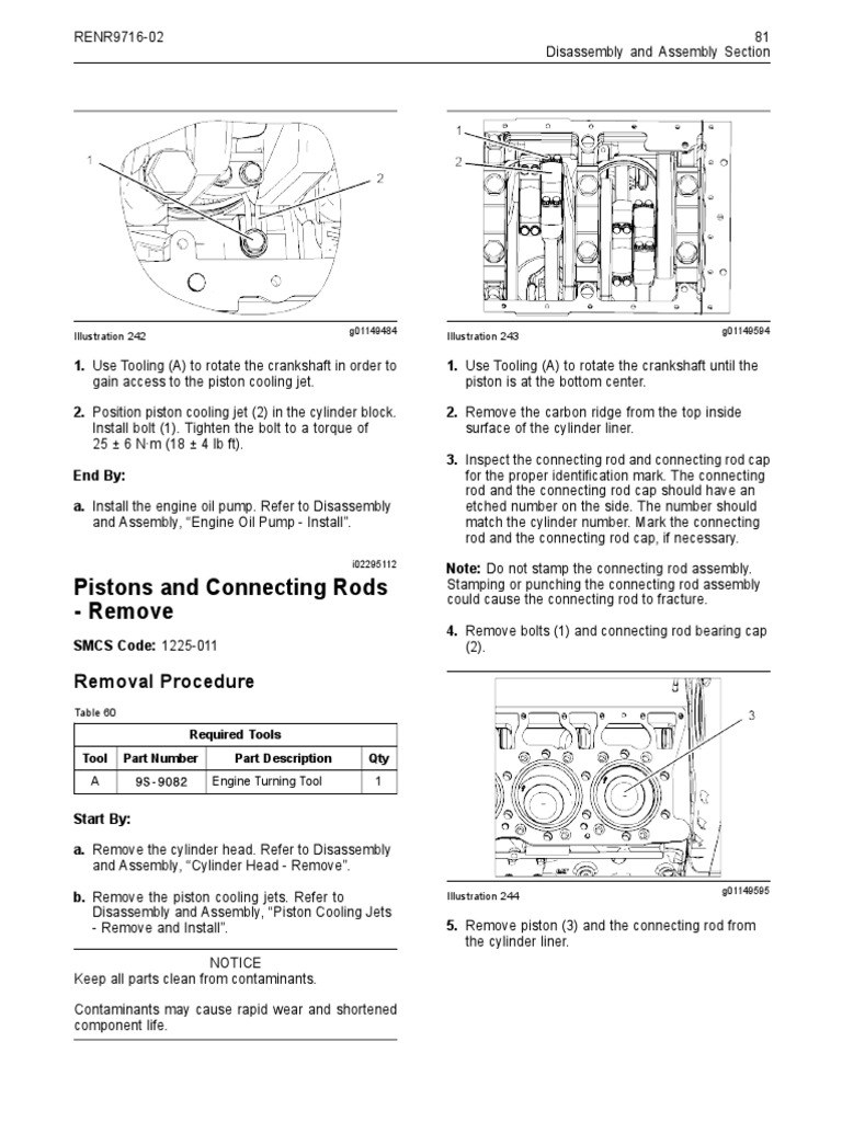 Pistons and Connecting Rods - Remove: Removal Procedure | PDF | Piston ...
