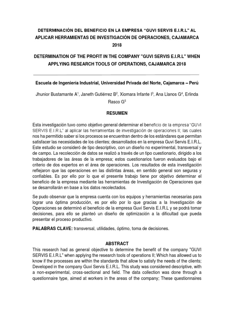 Paper Final Invope 2 | PDF | La investigación de operaciones | Programación lineal