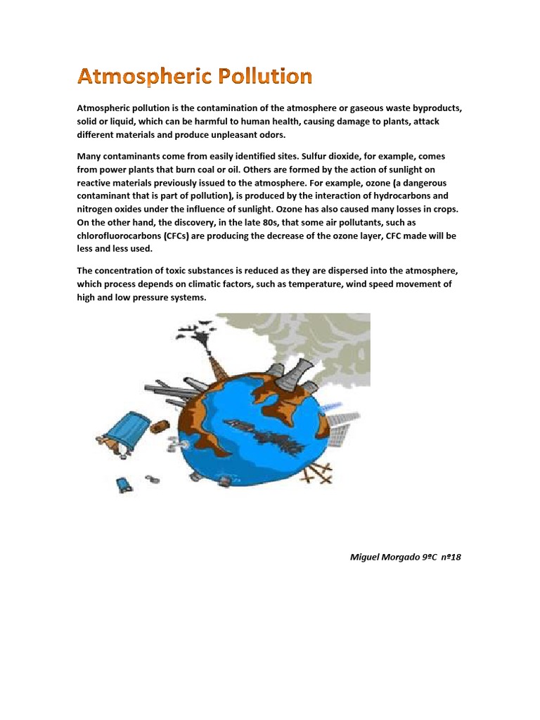 Atmospheric Pollution | PDF | Chlorofluorocarbon | Atmosphere Of Earth