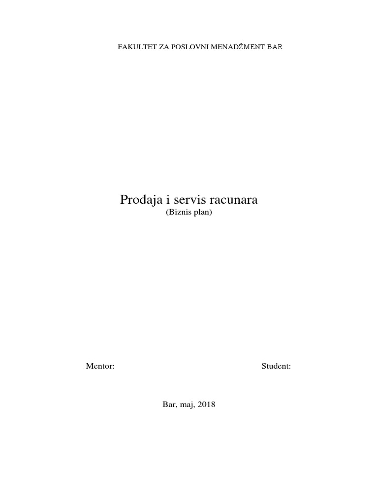 Prodaja I Servis Racunara | PDF