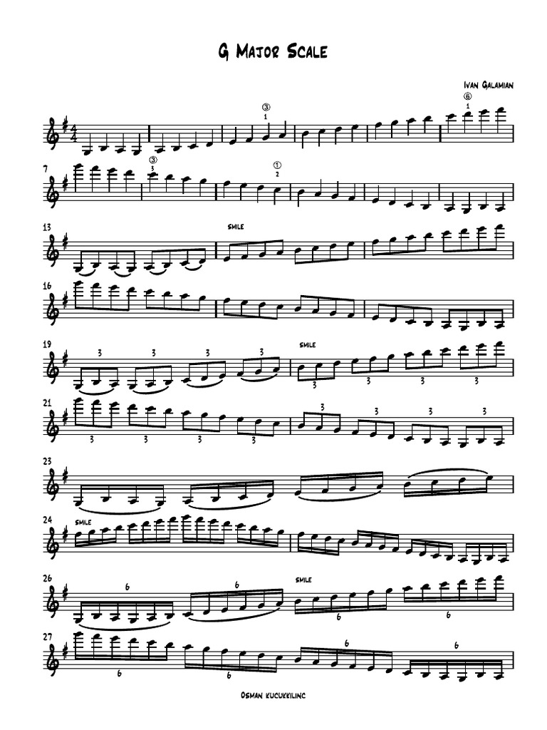 G Major Scale | PDF