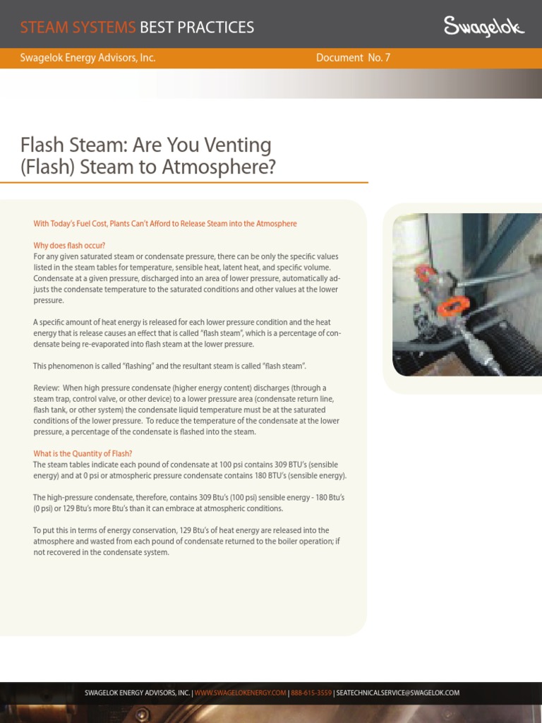 Flash Steam: Are You Venting (Flash) Steam To Atmosphere?: Best ...