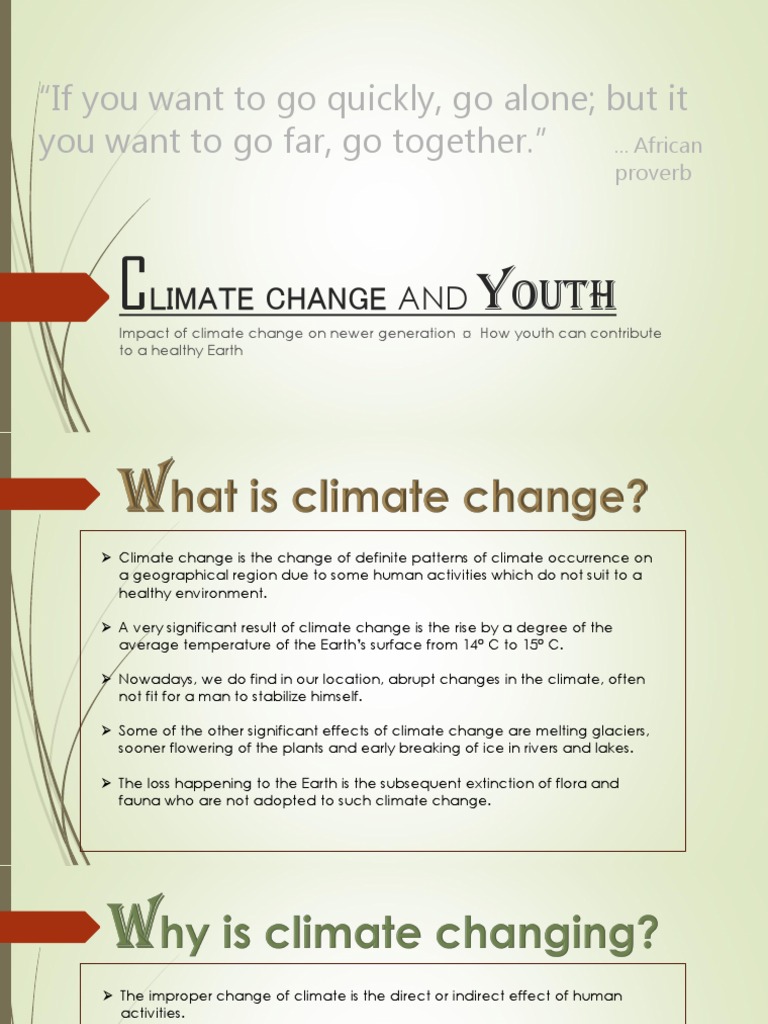 Climate Change and Youth | PDF | Effects Of Global Warming | Climate Change