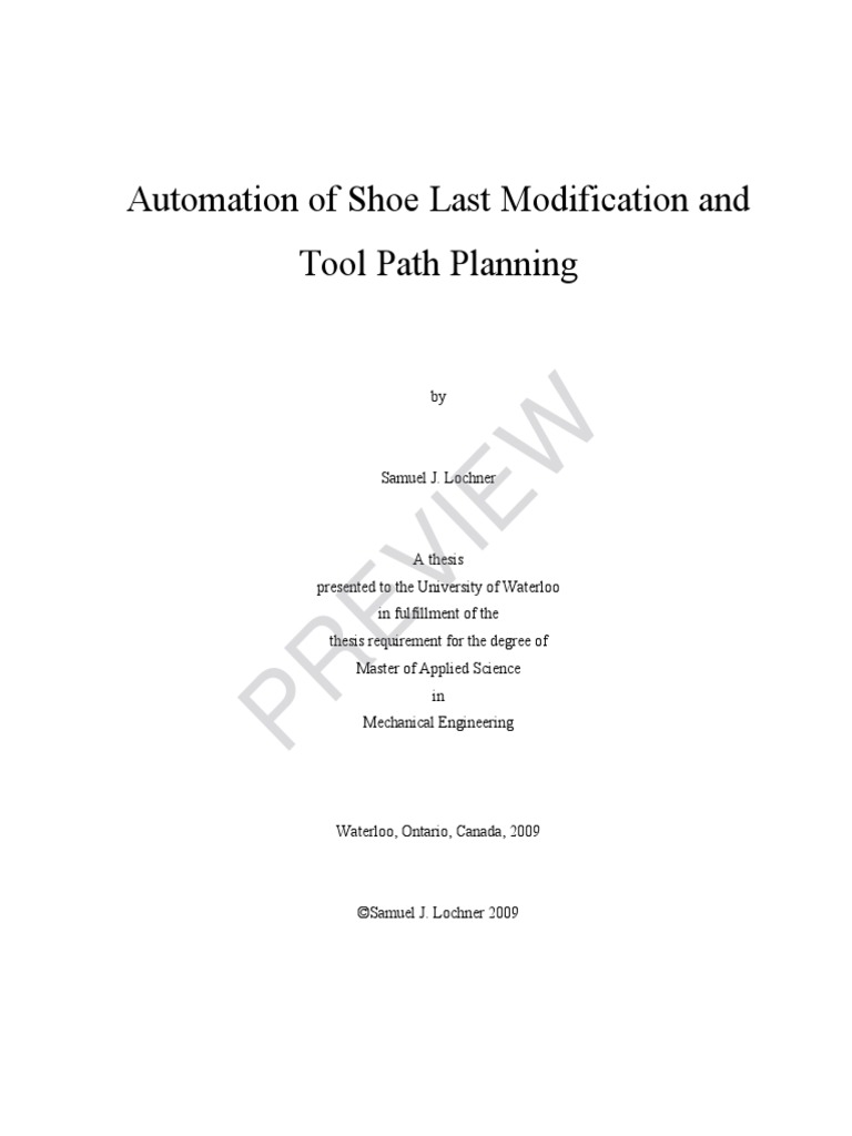 Automation of Shoe Last Modification | PDF | Computer Aided Design ...