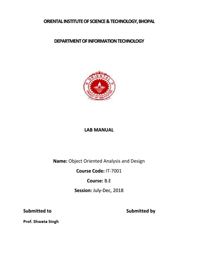 LM Ooad It-701 | PDF | Method (Computer Programming) | Class (Computer Programming)