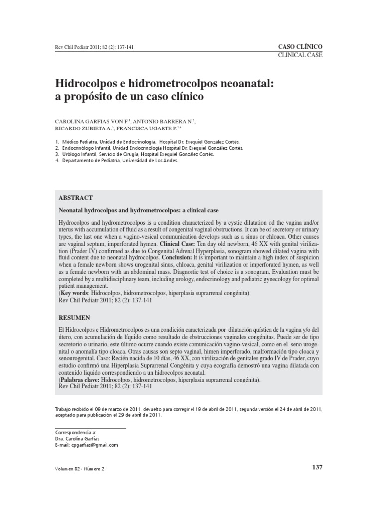 Hidrocolpos Niño | PDF | Vagina | El embarazo