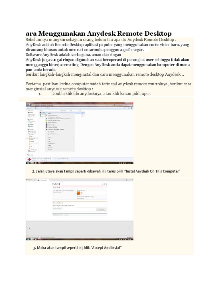 Panduan Lengkap Menggunakan AnyDesk | PDF