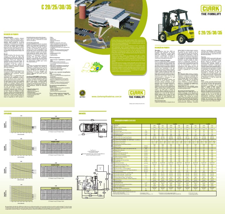 Empilhadeira Clark C20!25!30 - 35 | PDF | Freio | Motores