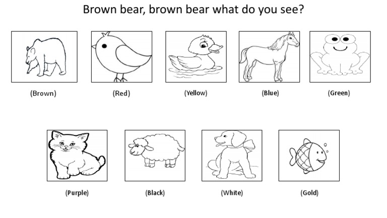 Brown Bear Color Recognition Guide | PDF