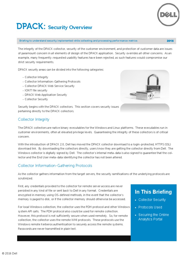 DPACK Security Whitepaper PDF | PDF | Transport Layer Security | Secure ...