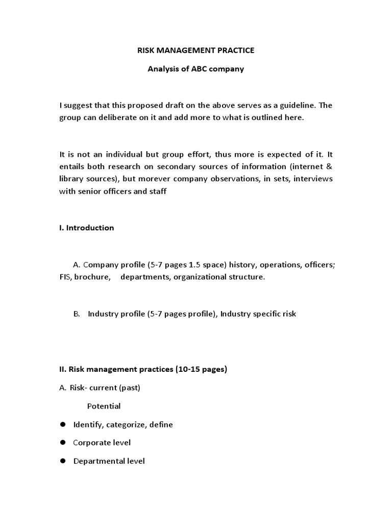 Strategic Risk Management Practice | PDF | Business