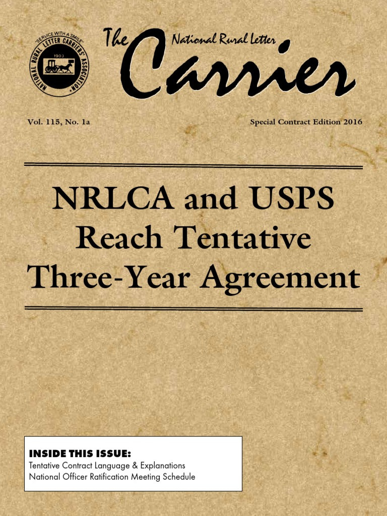 NRLCA- USPS Tentative Contract 2016 | PDF | Cost Of Living | United ...