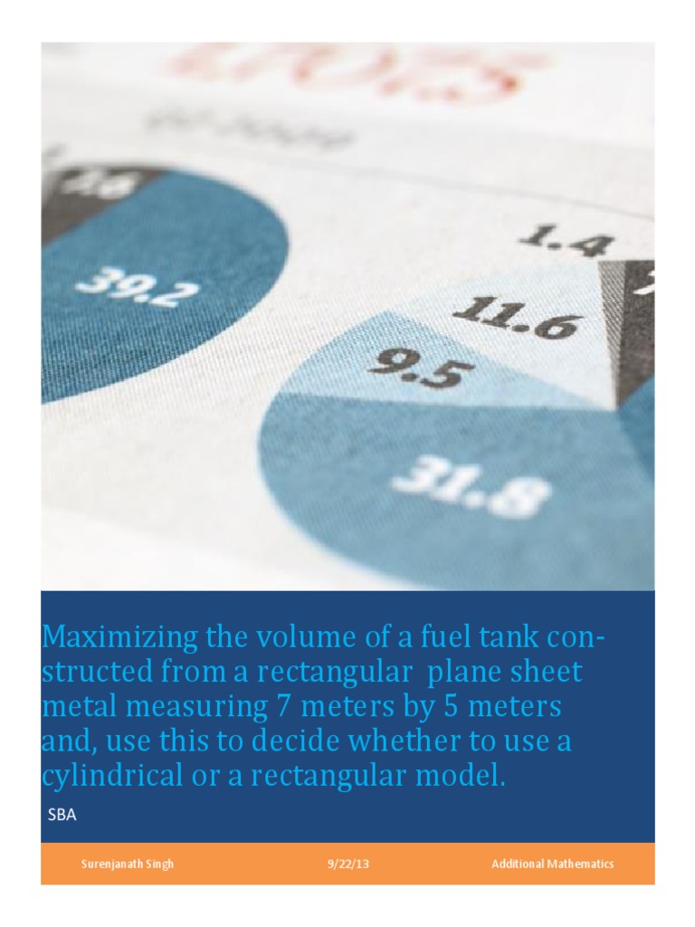 Maximizing Volume of A Water Tank Cylindrical and Rectangular | PDF ...