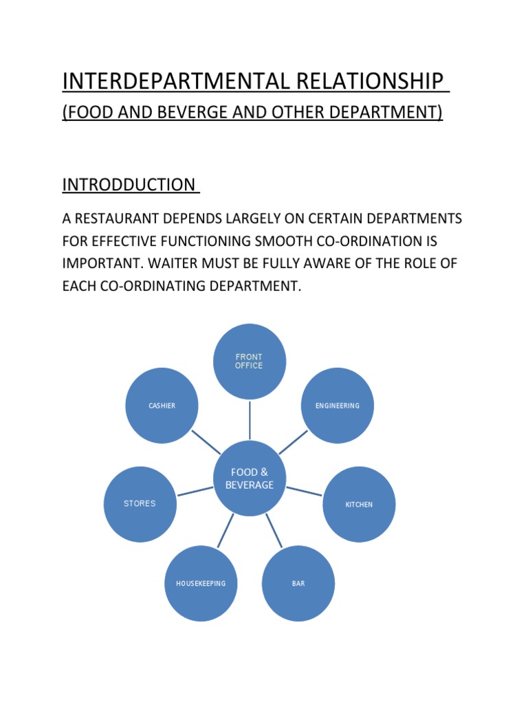 Interdepartmental Relationship | PDF