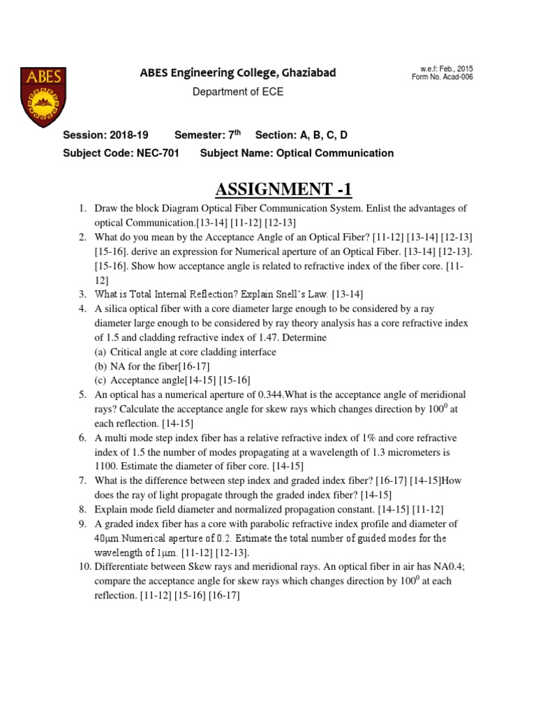 Assignment - 1: ABES Engineering College, Ghaziabad | PDF