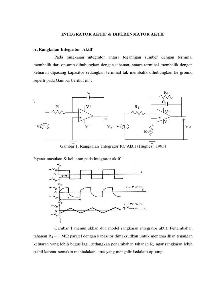 Rangkaian Integrator Dan Differensiator | PDF