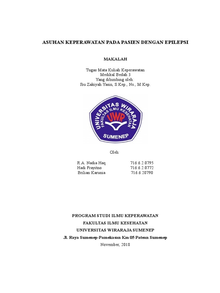 Asuhan Keperawatan Epilepsi Pada Anak | PDF Asuhan Keperawatan Epilepsi Pada Anak | PDF