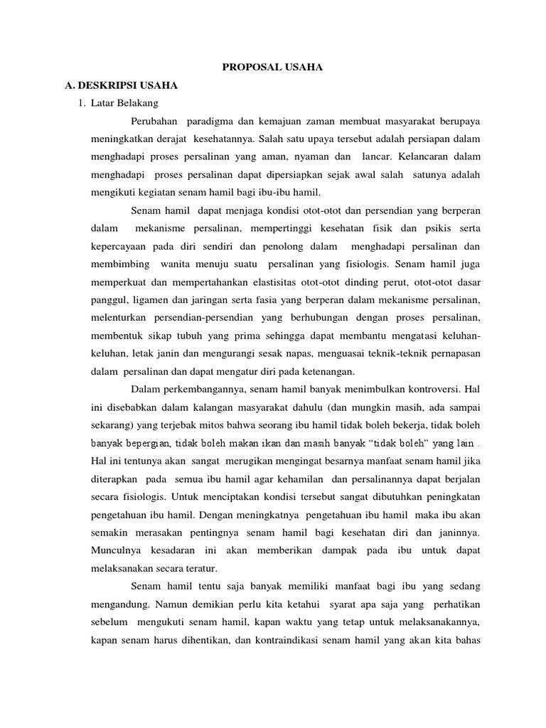 Proposal Wirausaha | PDF