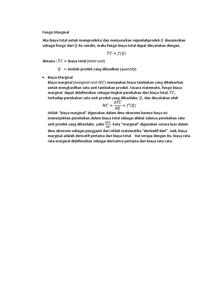 Fungsi Marginal | PDF