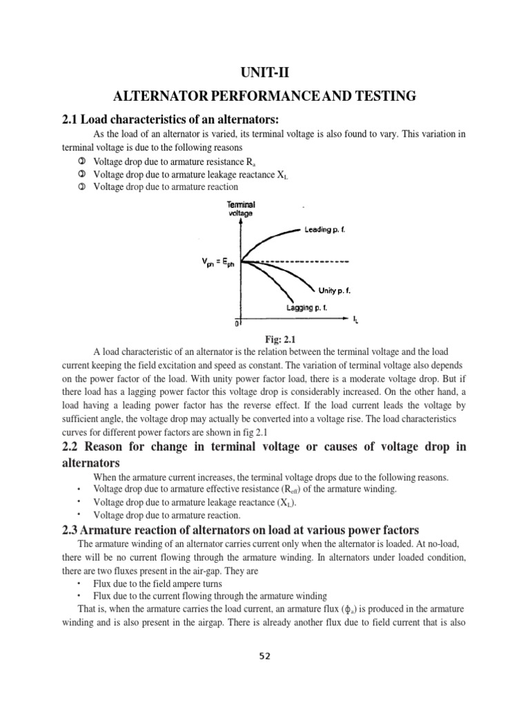 Electrical Machines II UNIT 2 | PDF | Electrical Impedance | Power (Physics)