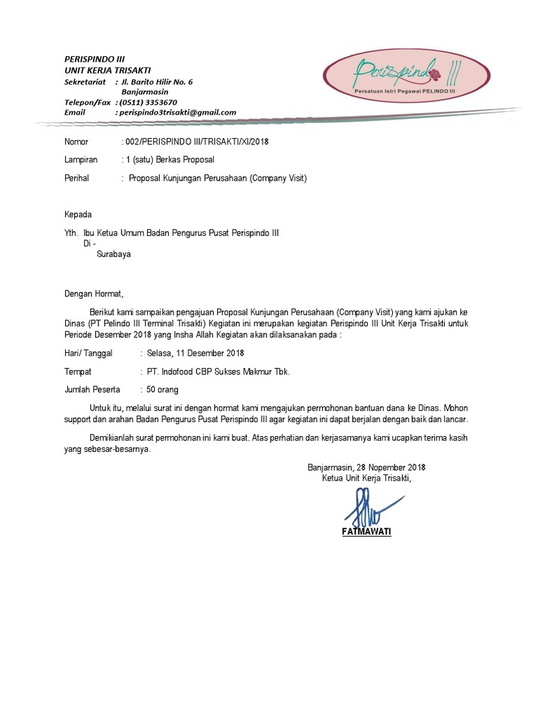 Surat Pengantar Proposal | PDF