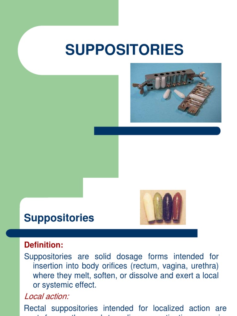 Suppositories | PDF | Polyethylene Glycol | Rectum