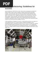 Lean Manufacturing Performance Audit Checklist | PDF | Lean ...