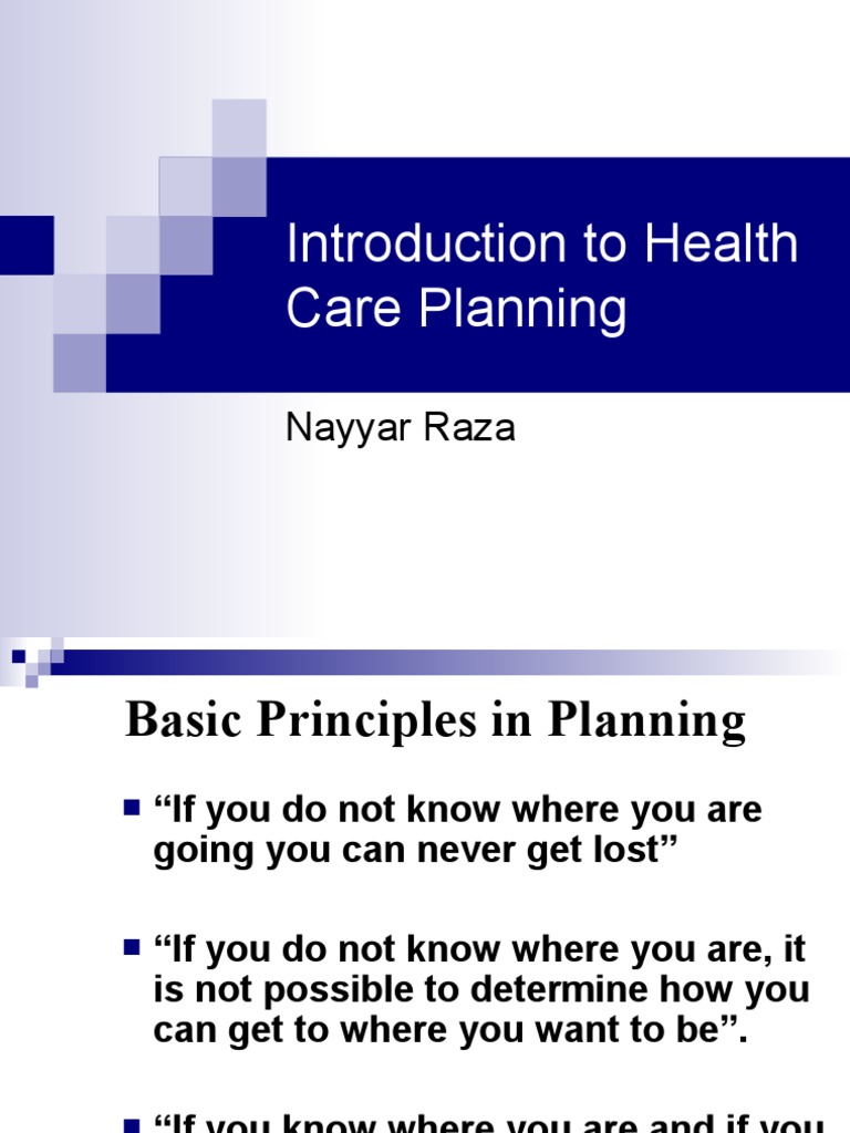 Introduction To Health Care Planning | PDF | Employment | Policy