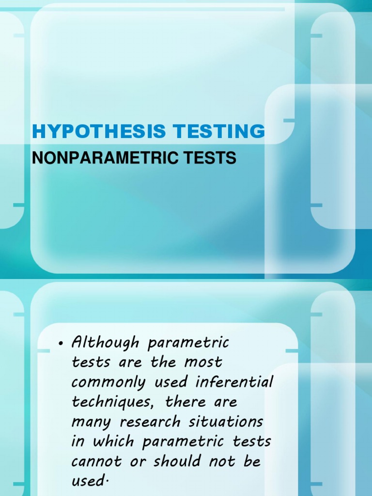Nonparametric Test | PDF | Statistical Hypothesis Testing | Scientific ... Nonparametric Test | PDF | Statistical Hypothesis Testing | Scientific ...