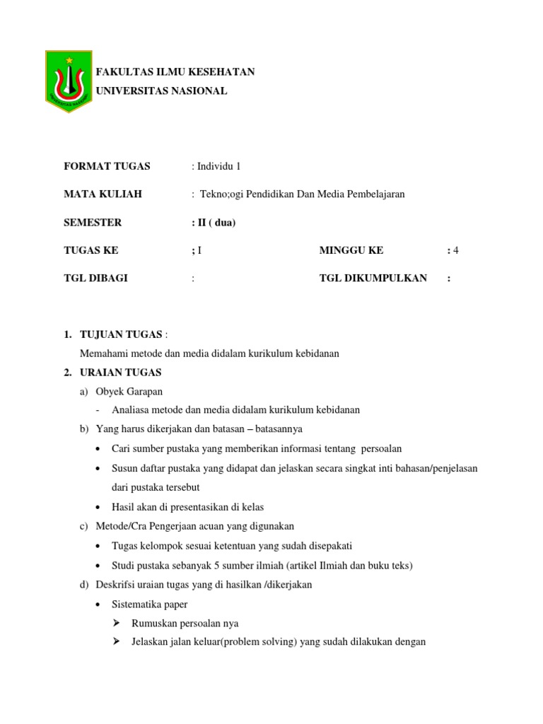 Format Tugas Individu 1 | PDF