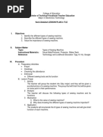 Dressmaking Tools: Lesson Plan Overview | PDF | Sewing | Seam (Sewing)