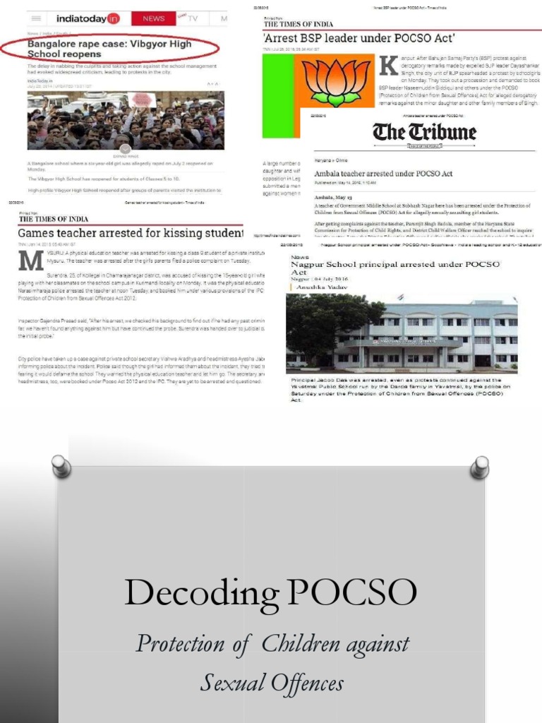 Pocso Act | PDF | Assault | Sexual Assault