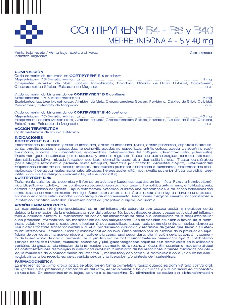 MEPREDNISONA | Corticosteroides | Medicina