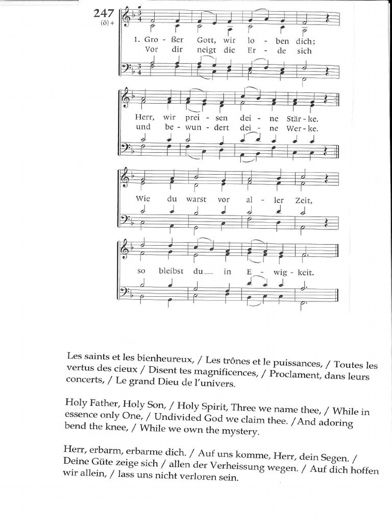 Grosser Gott Wir Loben Dich - 4 Stimmen | PDF