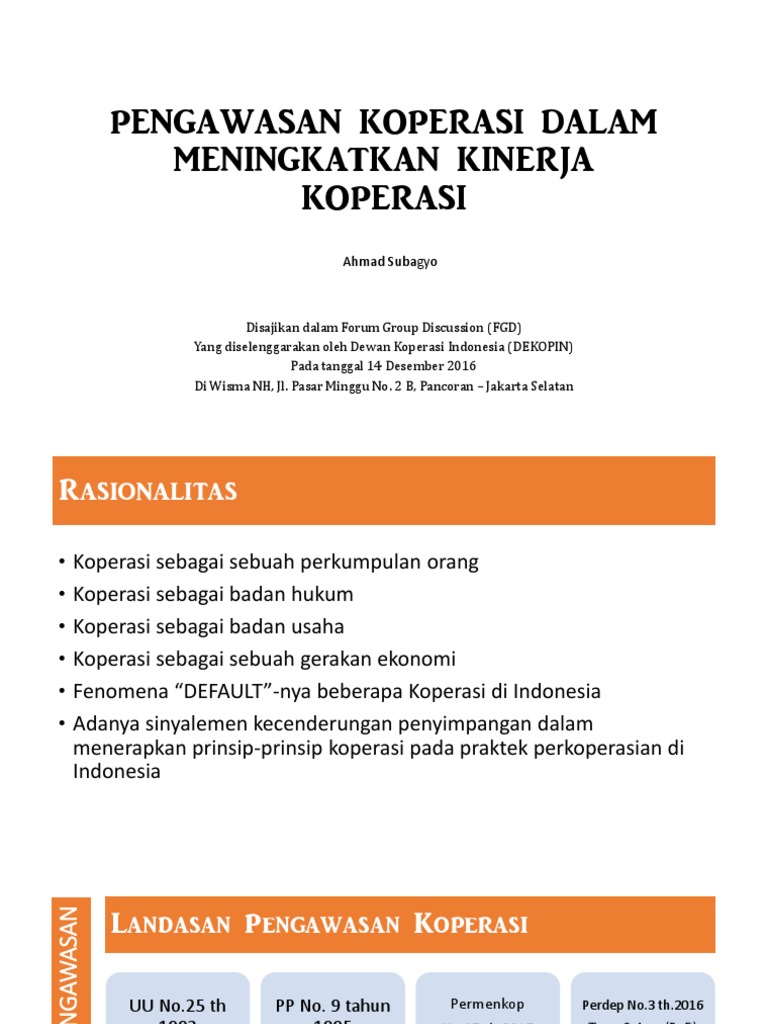 Pengawasan Koperasi PDF | PDF