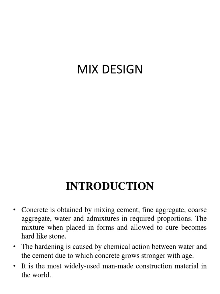 Mix Design | Download Free PDF | Concrete | Volume