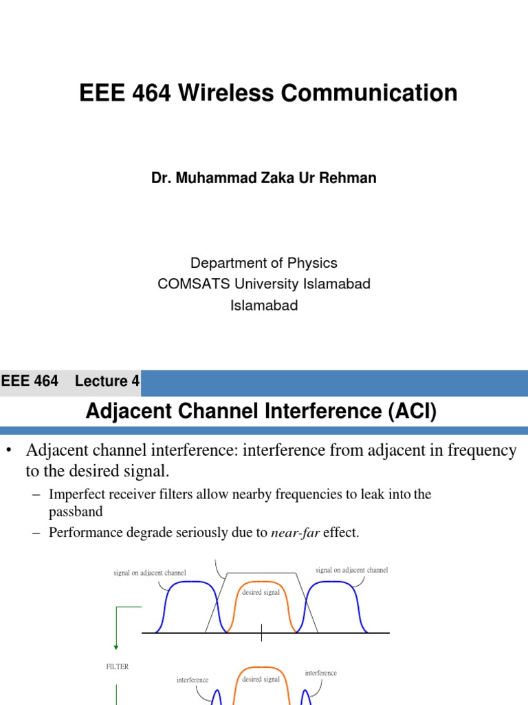 Adjacent Channel Interference in Wireless Communication | PDF ...