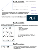 Suvat Questions | PDF | Acceleration | Velocity
