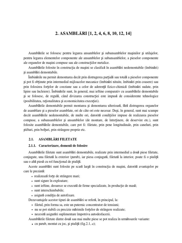 Tipuri de Asamblari PDF | PDF