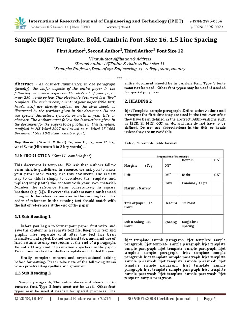 Manuscript Template | PDF | Typefaces | Document