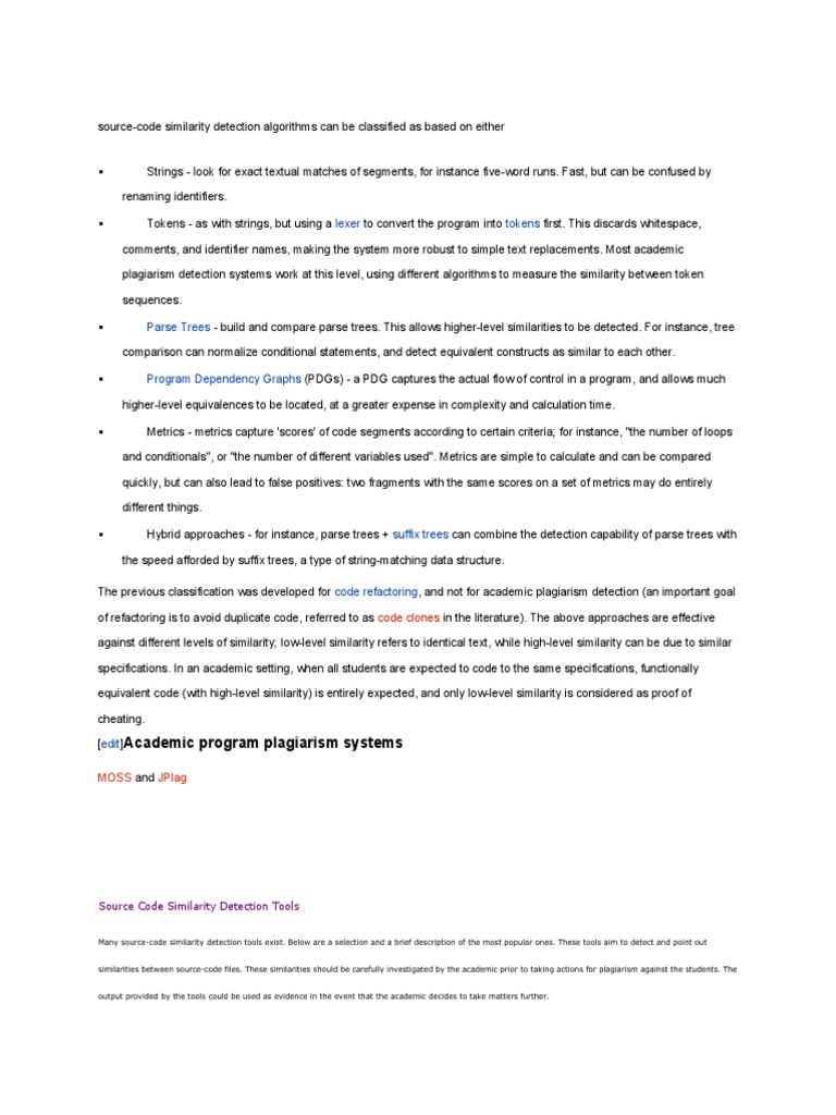 Moss | PDF | Source Code | Computer Science