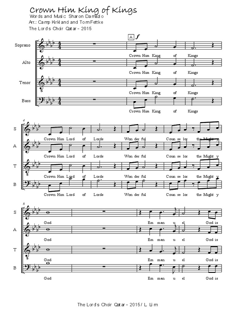 Crown Him King of Kings | PDF | Vocal Music | Choral Music