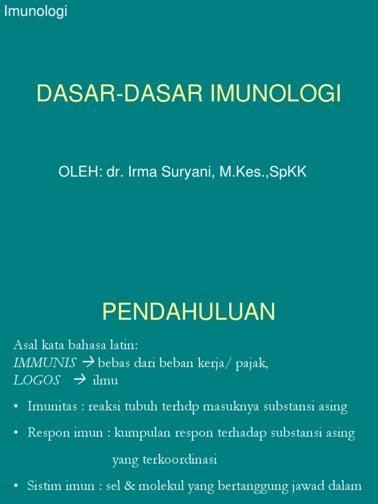 IMUN-1 (Dasar Imunologi) | PDF