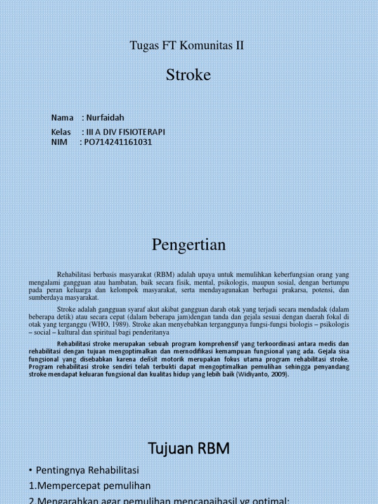 RBM Pada Stroke | PDF | Sains & Matematika