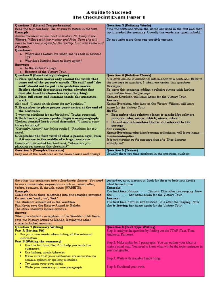 Checkpoint English | PDF | Question | Sentence (Linguistics)