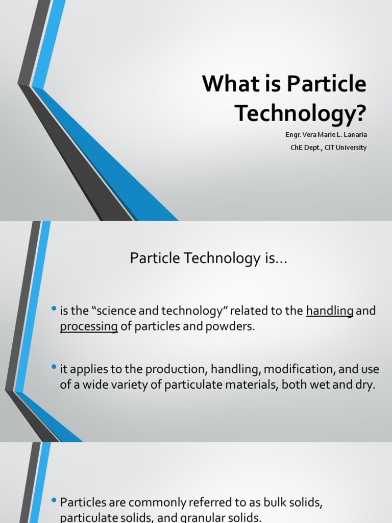 What Is Particle Technology... | PDF | Particle | Volume