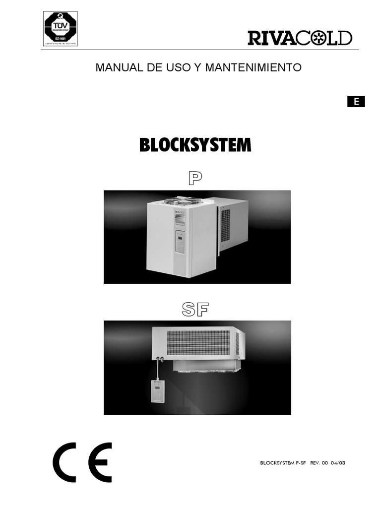 MANUAL Rivacold Blocksystem | PDF | Diodo emisor de luz | Agua