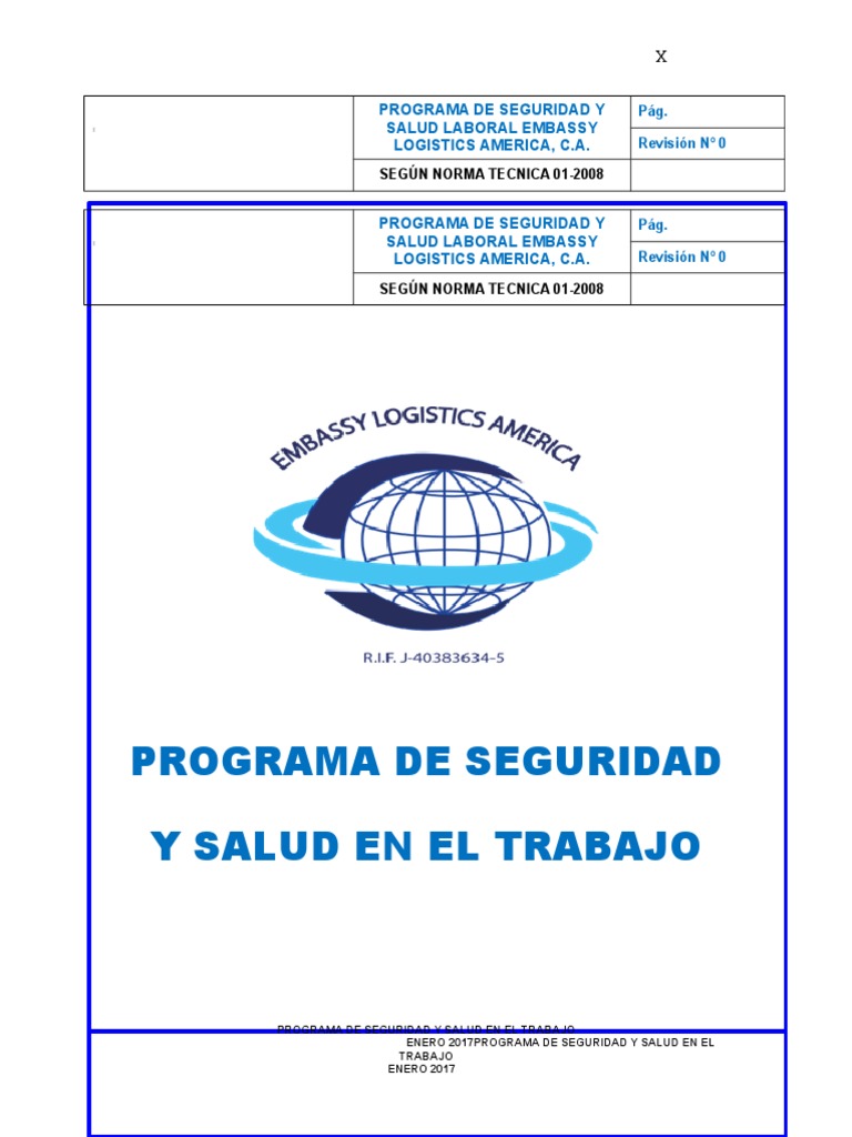 Programa de Seguridad | Seguridad y salud ocupacional | Bienestar