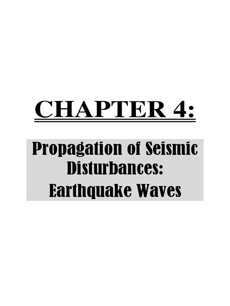 Propagation of Seismic Disturbances | PDF | Waves | Earthquakes