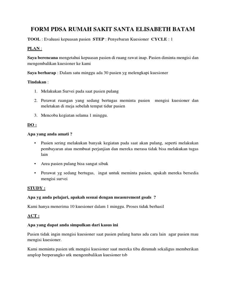 Form Pdsa Rse 2016 | PDF